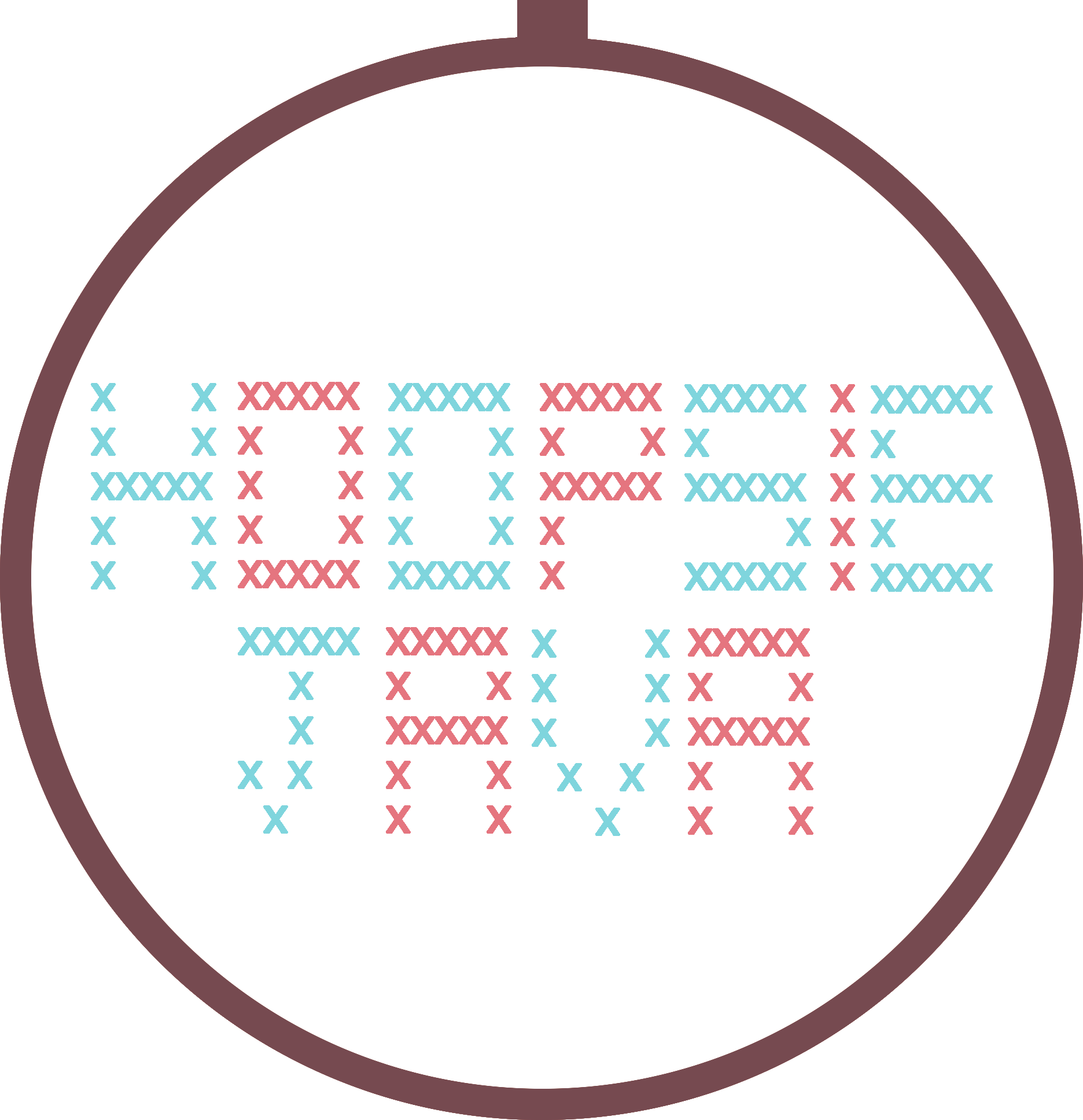 Happy Birthday Cross Stitch Pattern Hoopsie Java